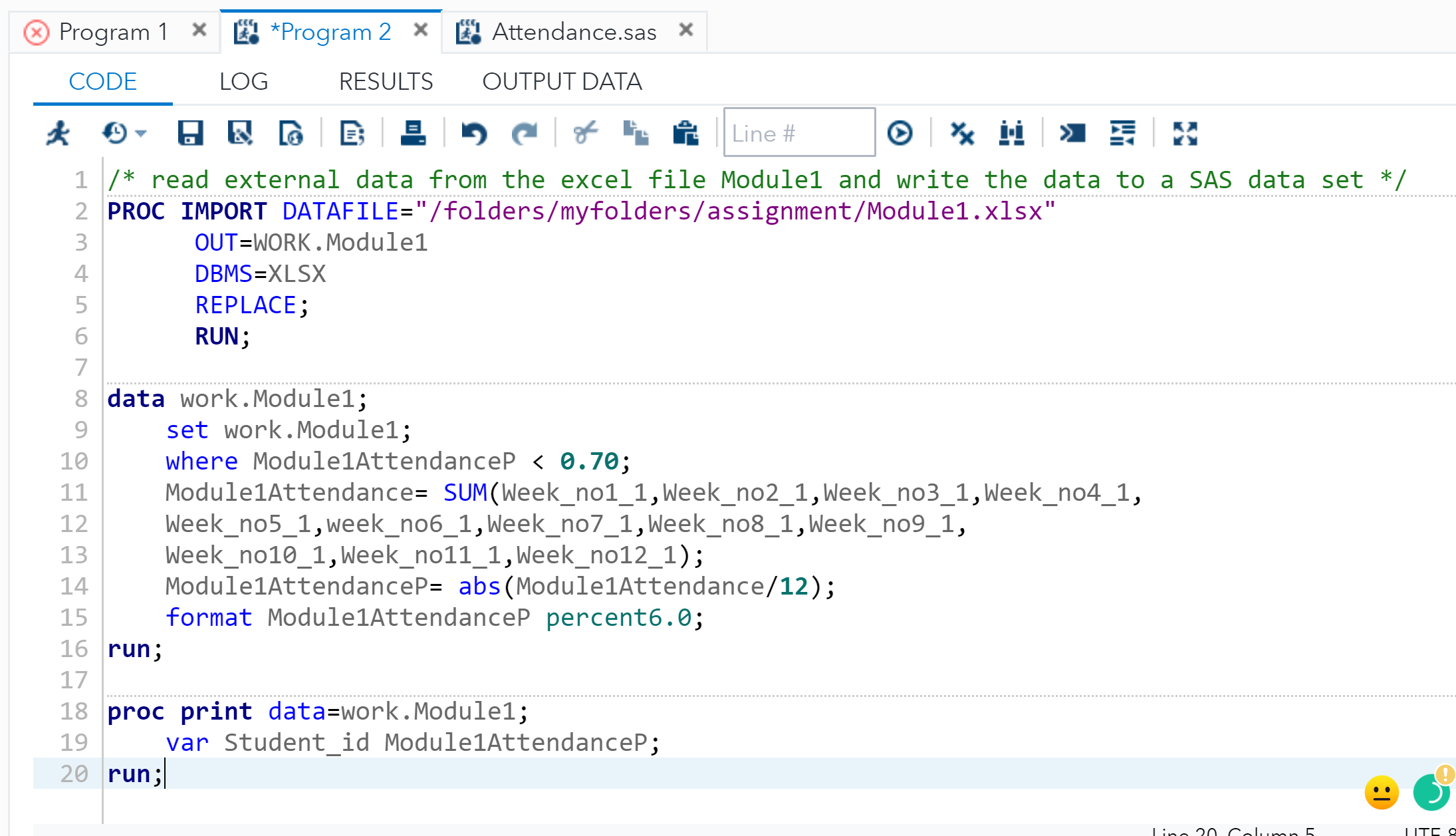 Output With A Specific Value For A Variable Sas Support Communities