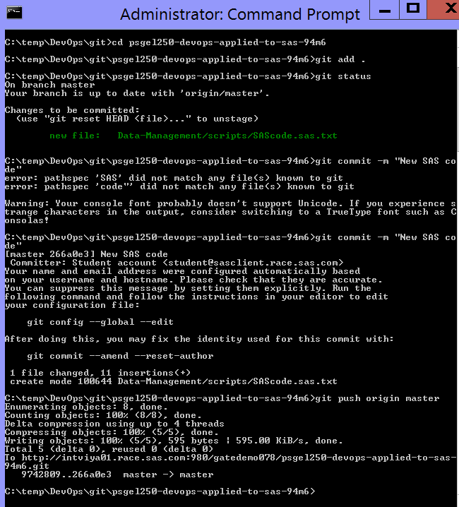 DevOps Applied to SAS 9: SAS Code, GitLab and Jenkins
