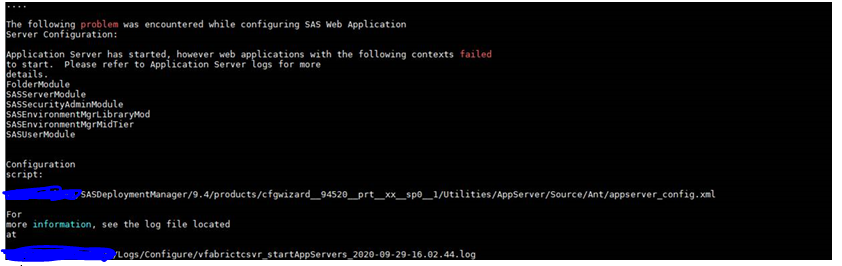 SASSERVER2_1 Redeploy ERROR - SAS Support Communities