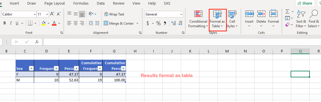 SAS AddIn for Excel - Preserve style - SAS Support Communities