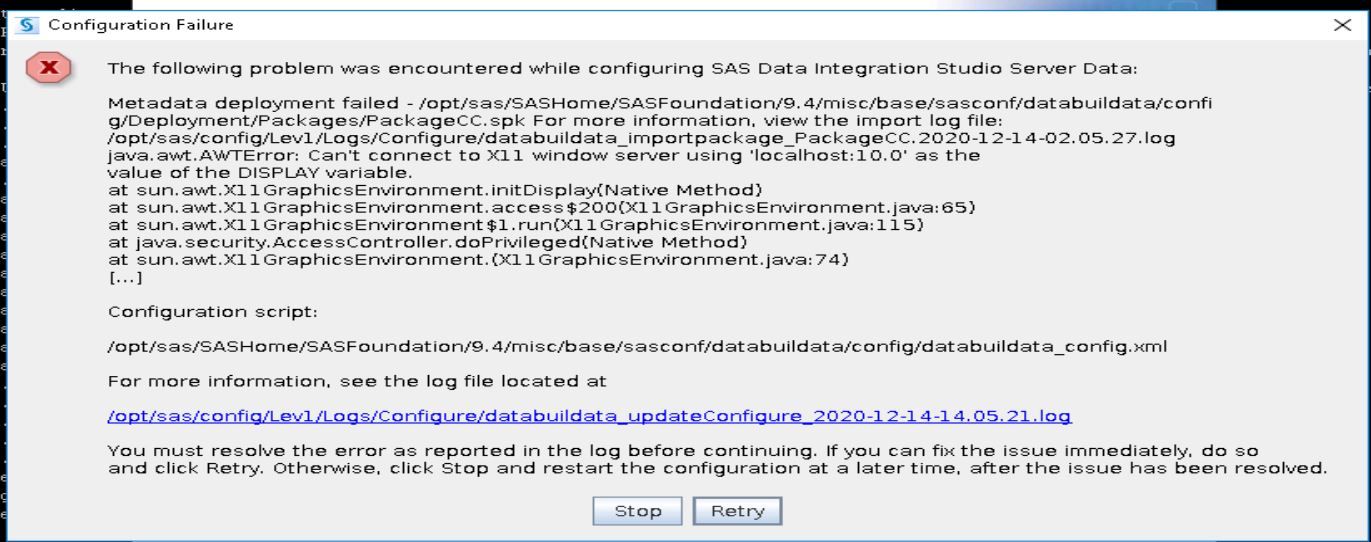 Solved Error Running Sas Platform Upgrade Process Sas Support Communities