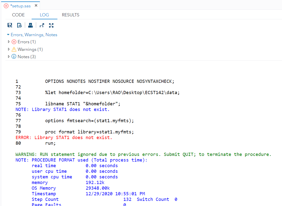 Solved: Problem in Creating Libname ECST142 - SAS Support Communities