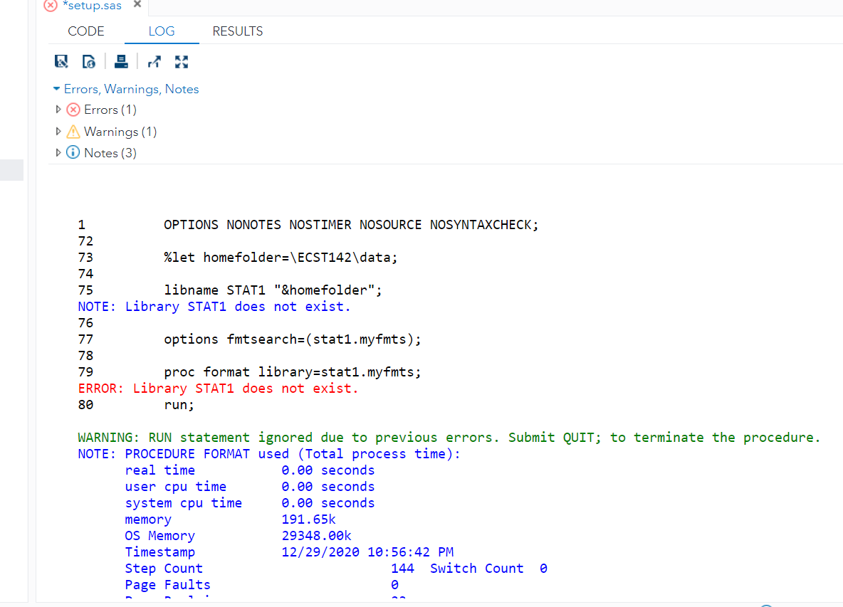 Solved: Problem in Creating Libname ECST142 - SAS Support Communities