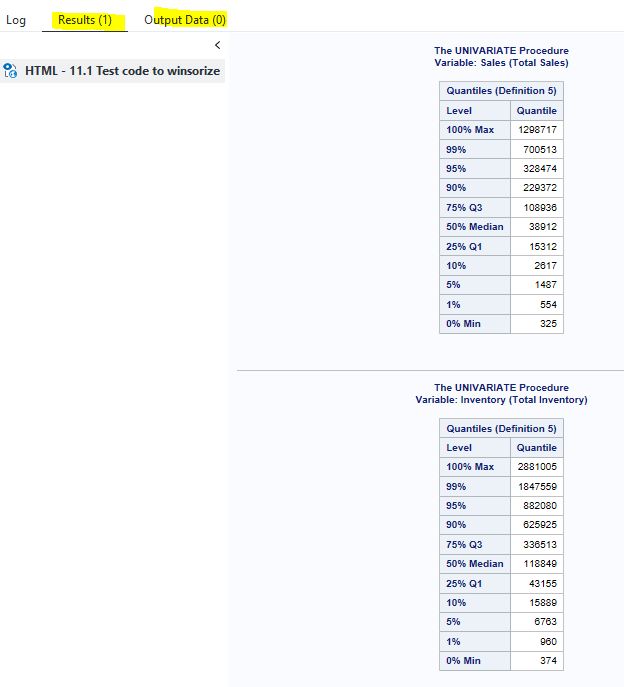 Solved: How not to print result but only output in proc univariate - SAS Support Communities