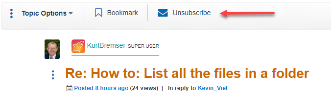 Solved: How do I unsubscribe from a topic? - SAS Support Communities