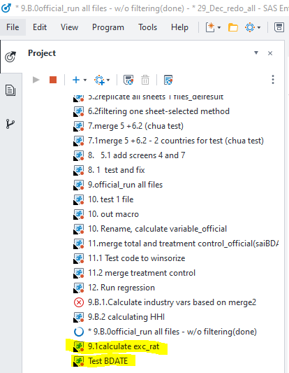Solved: How to move programs up and down in a project in SAS EG ...