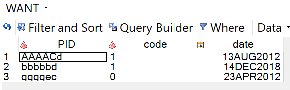 Solved: Data step first.variable equivalent in Proc SQL - SAS Support Communities