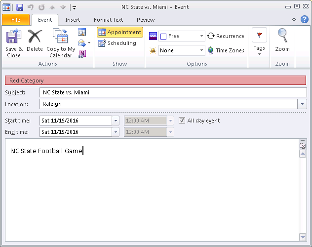 How to create calendar events from SAS Visual Analytics