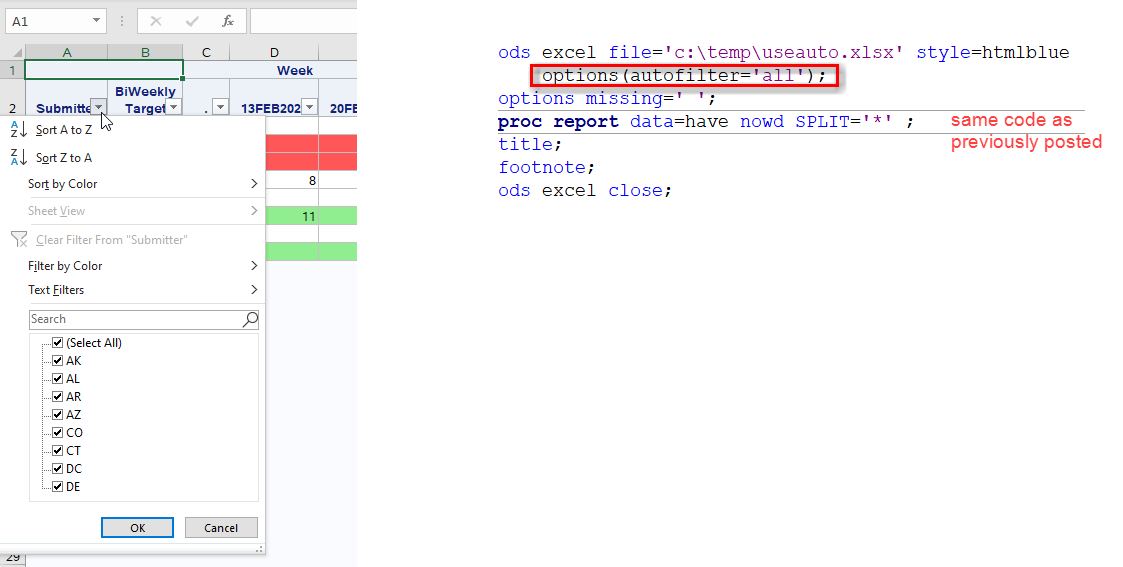 Solved Proc Report Color Coding The Results With Difference In Total Sas Support Communities