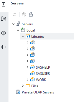 Solved: Why the library does not exist in Servers interface SAS EG ? - SAS Support Communities