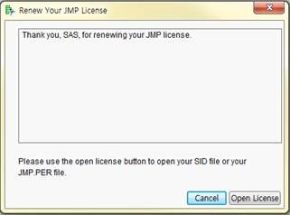 JMP 라이선스 갱신 가이드입니다. - SAS Support Communities