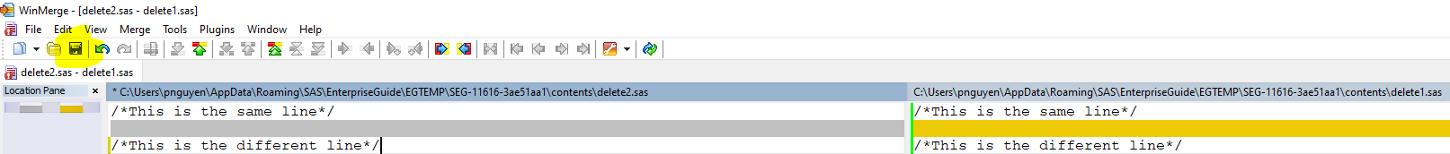 Solved: How to save a program adjusted by using WinMerge in SAS EG and ...