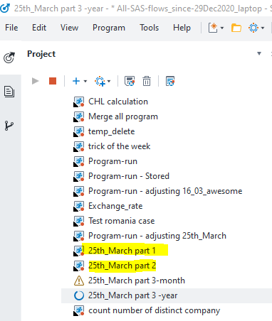 Solved: How to autorun two programs continuosly in SAS EG? - SAS ...