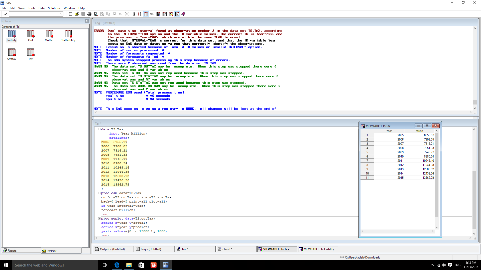 Solved: Newbie question : proc esm - SAS Support Communities