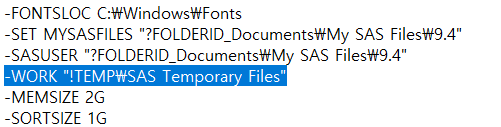 사용하는 Work Library 경로를 변경하고 싶습니다. - SAS Support Communities