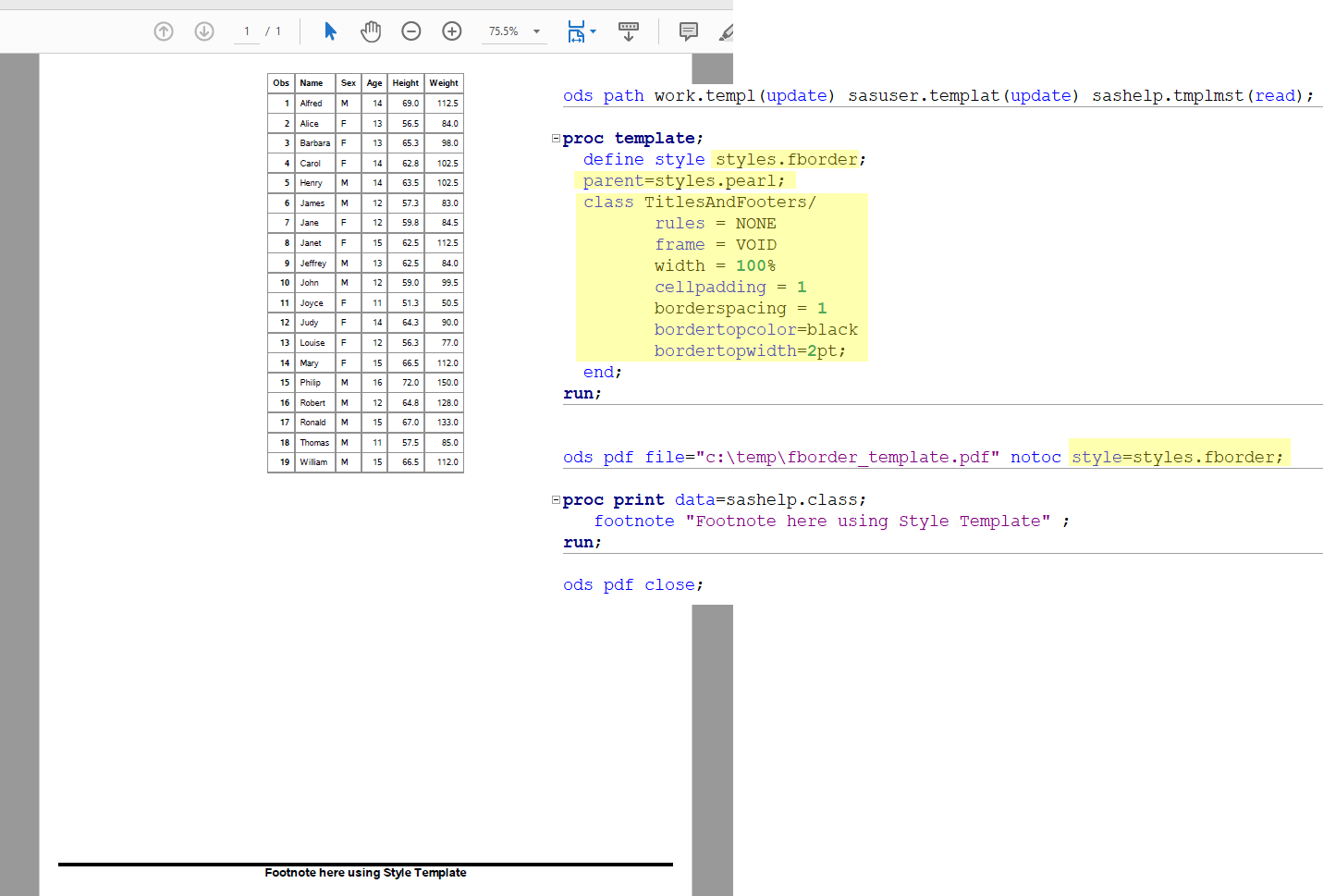 Solved: Modifying SAS Titles in PDF Destination - SAS Support Communities