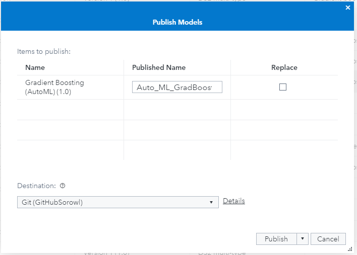Git as a SAS Model Manager Publishing Destination