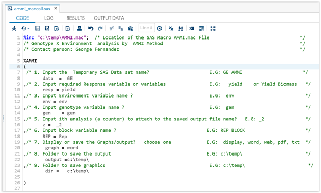 User-friendly SAS application for AMMI analysis of Genotype x Environm ...