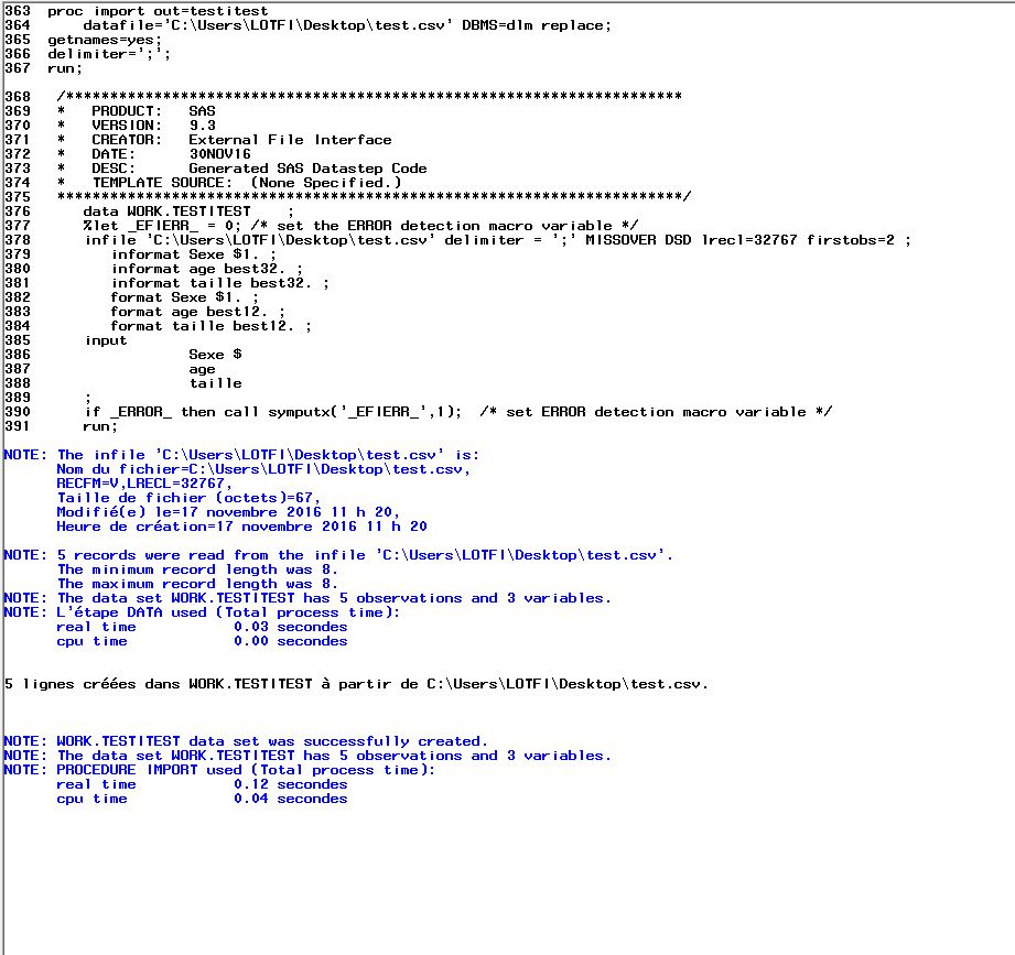 Solved: Problem to infile a csv file (beginner) - SAS Support Communities
