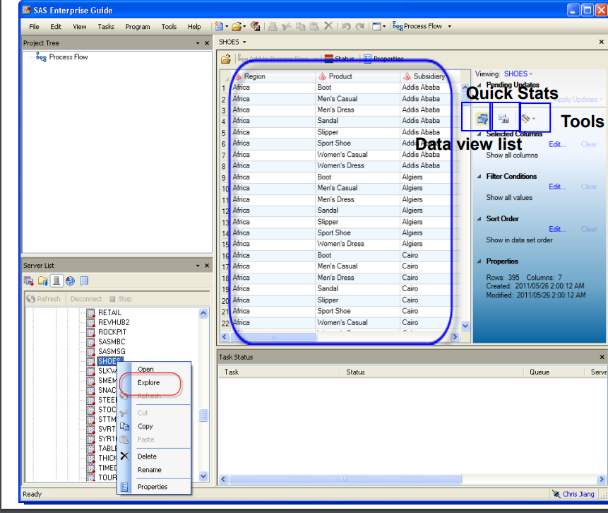 Why can't I find Quick Stats in Data Explorer of SAS Enterprise Guide ...