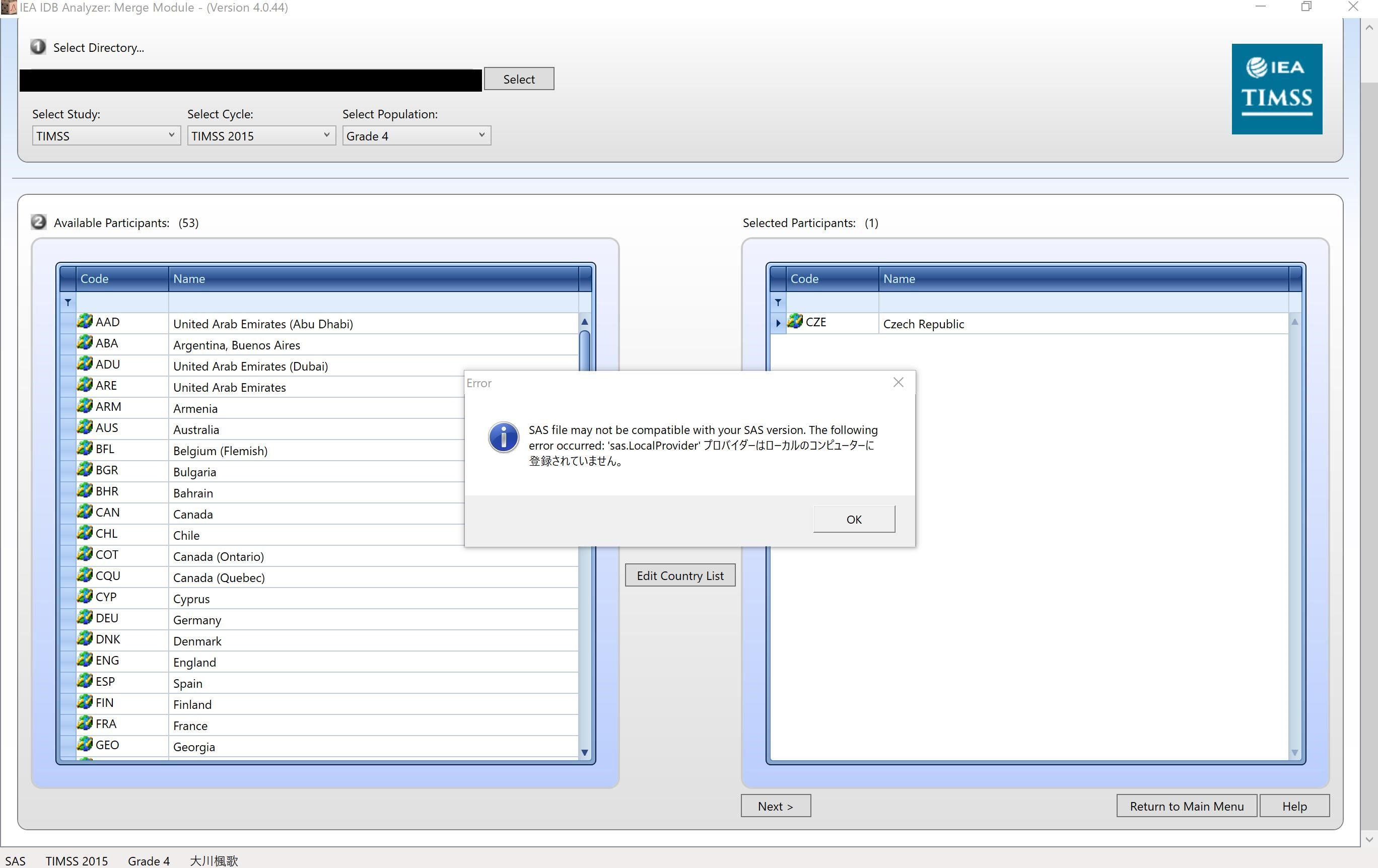 Solved: The "sas.LocalProvider" provider is not registered on the local ...