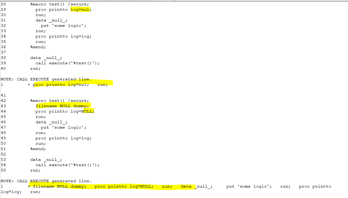 Create the NULL device for FILENAME - SAS Support Communities
