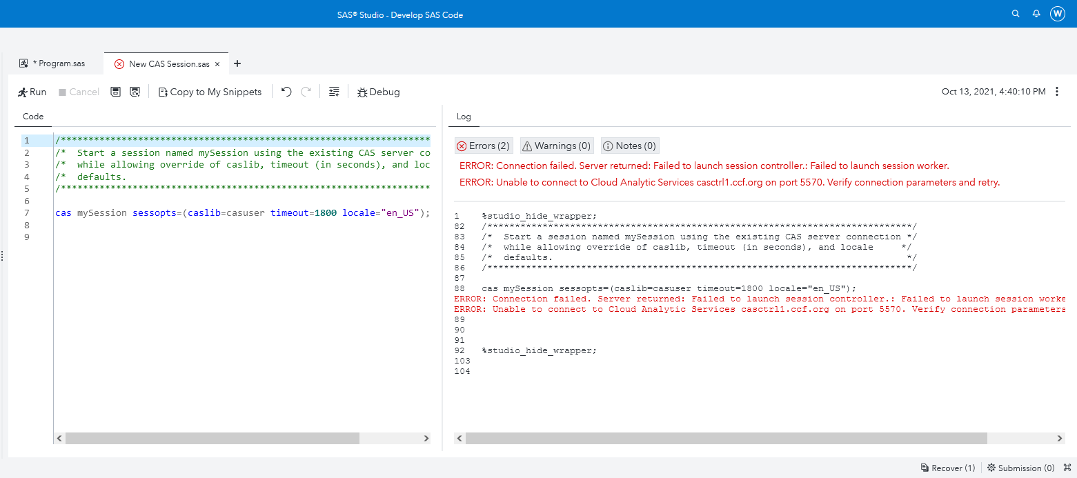 Solved: SAS Viya 3.5 CAS Host Account - SAS Support Communities