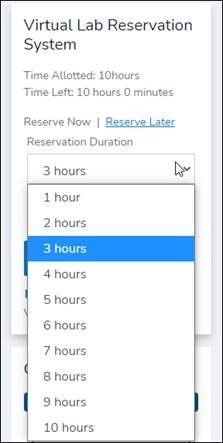Virtual Lab Reservation System limitation and rules - SAS Support ...