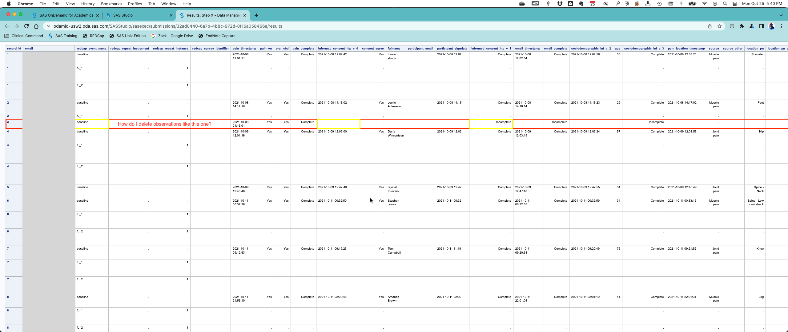 Solved: Delete Certain Observations - SAS Support Communities