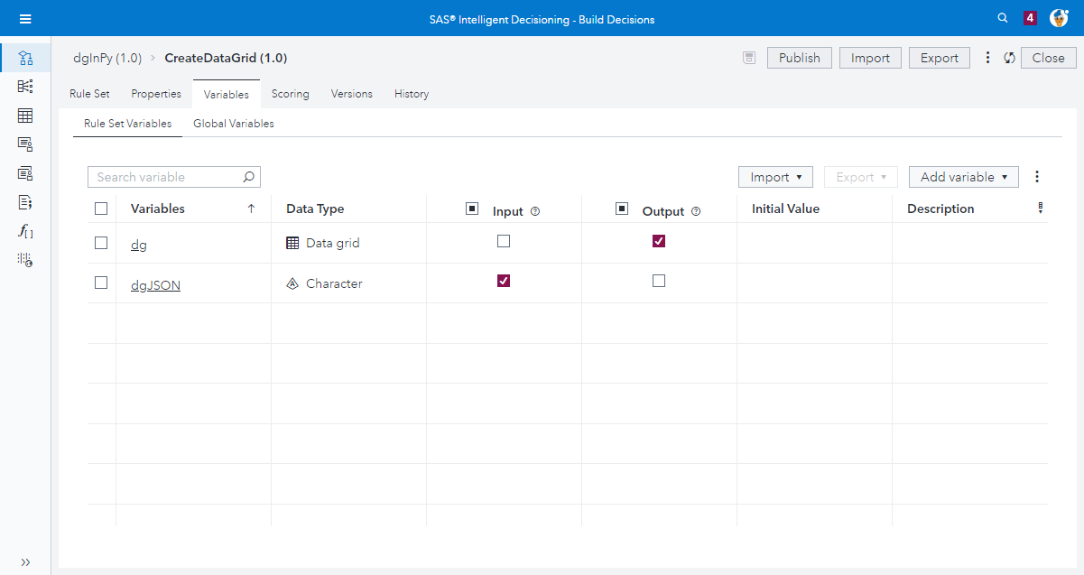How to access a DataGrid inside a Python code node in Intelligent Deci ...