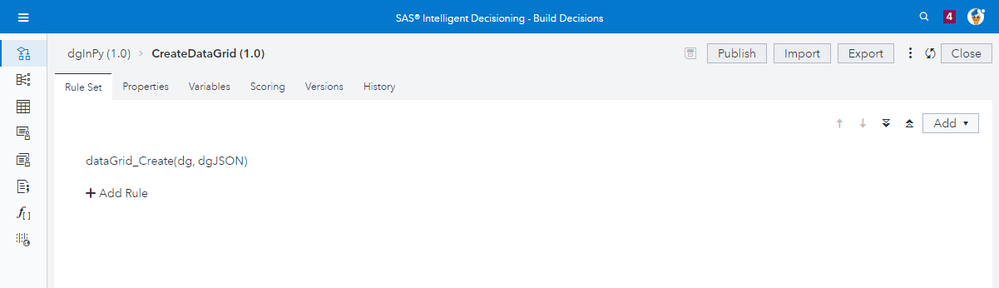 How to access a DataGrid inside a Python code node in Intelligent Deci ...