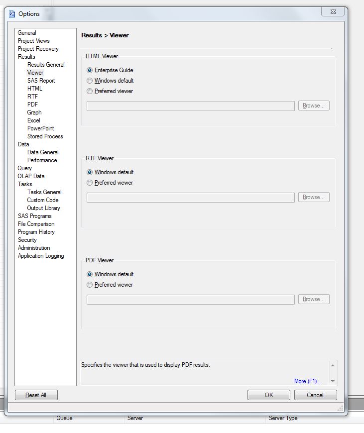 Solved: EG 7.1 Do Not Want Results Displayed In External Viewer - SAS Support Communities