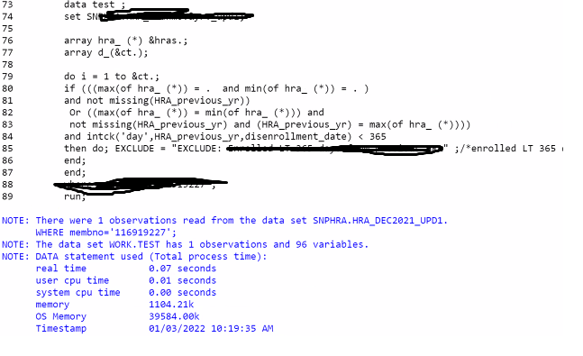 SAS Array with If Condition is not working while migrating from 9.3 to ...