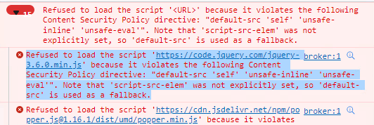 Solved: SAS web server Content Security Policy blocks access to outside ...