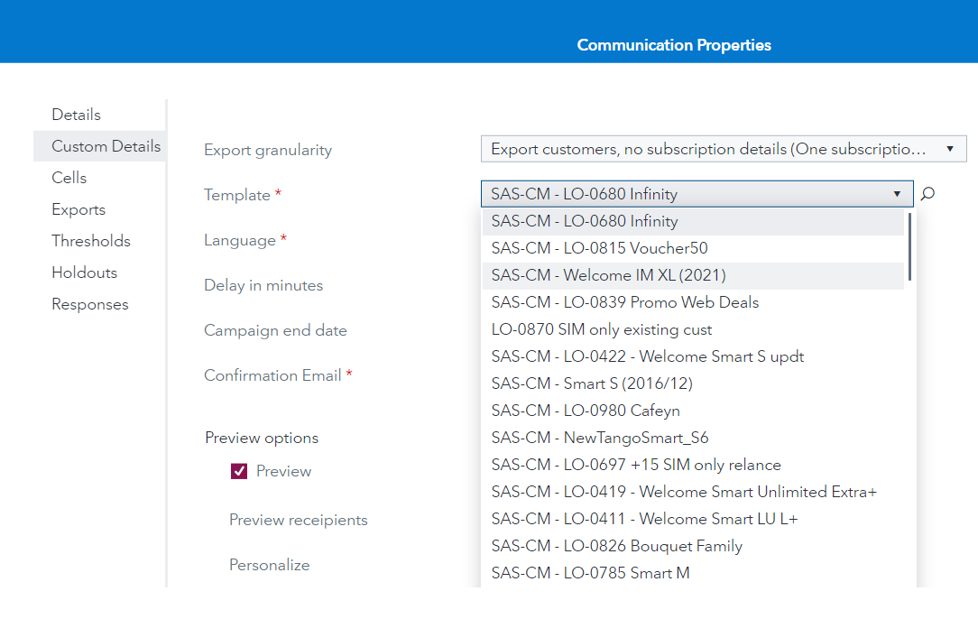 Campaign Manager | Drop-Down Template - SAS Support Communities