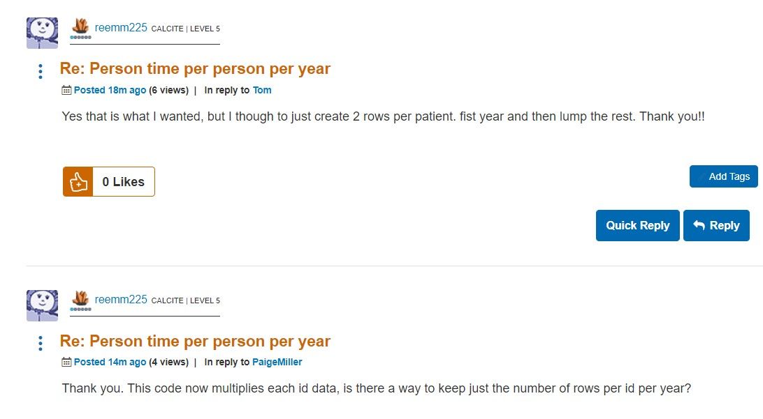 Solved: Person time per person per year - SAS Support Communities