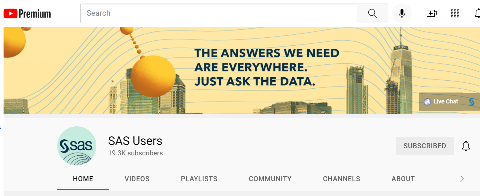 Confira o canal do usuário do SAS Software no YouTube - SAS Support ...