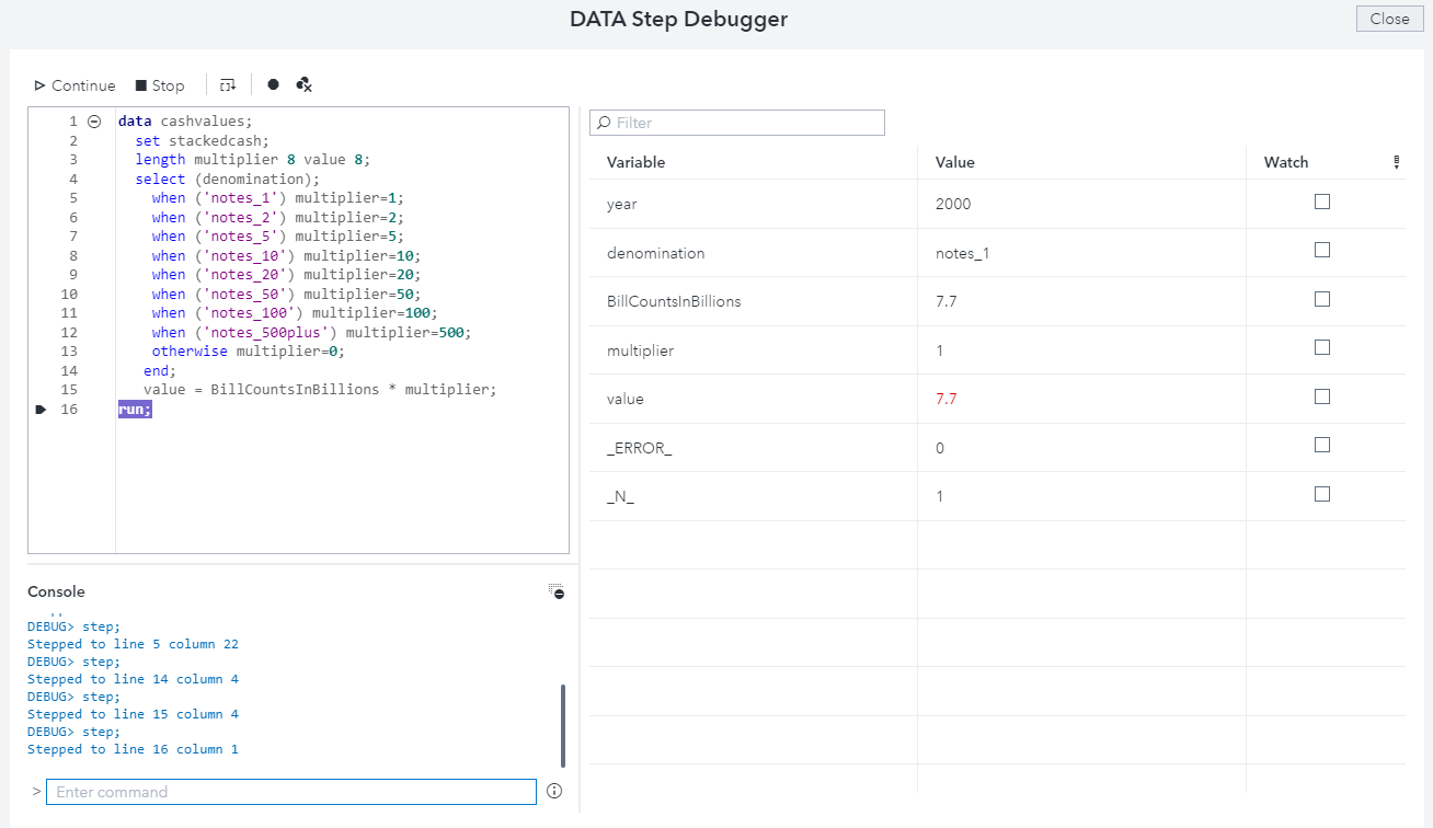 Solved: DATA step debugger on SAS Studio? - SAS Support Communities
