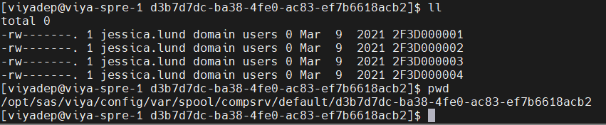/opt/sas/viya/config/var/spool/compsrv/default growing large. Can we d ...