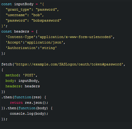 Create a simple html SAS Viya authentification page - SAS Support ...