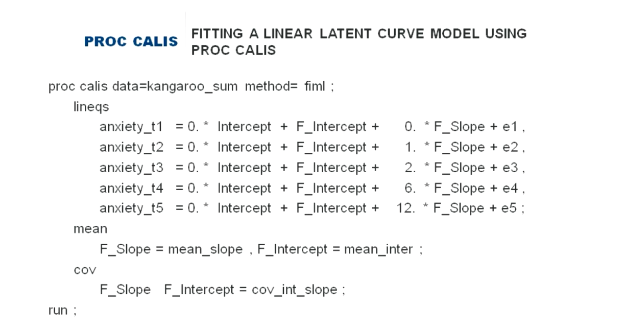 Longitudinal data analysis using proc calis - SAS Support Communities