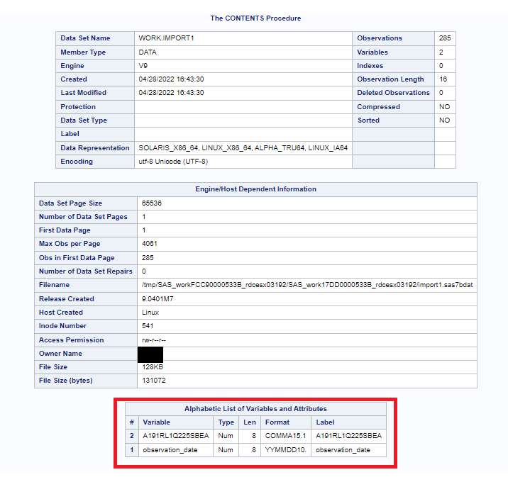 running the summary statistics task on imported data - SAS Support ...