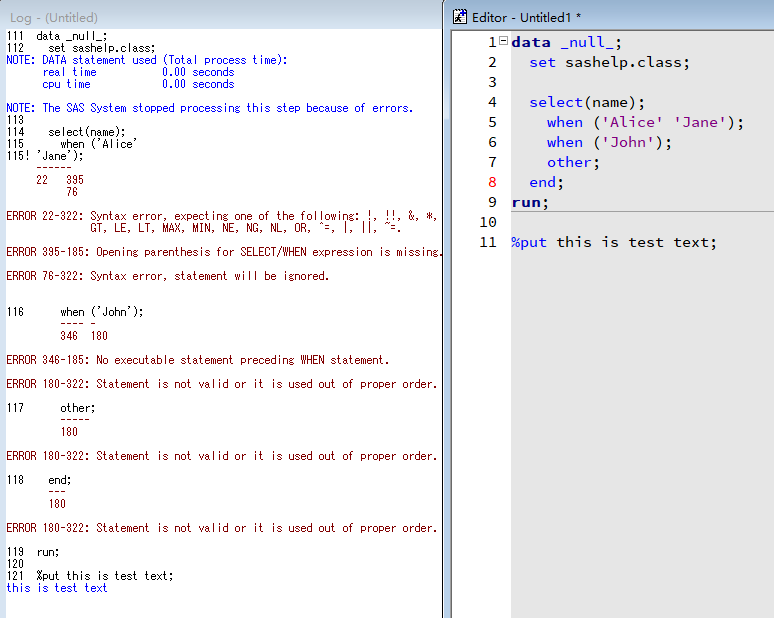 Text color turned blue without NOTE: - SAS Support Communities