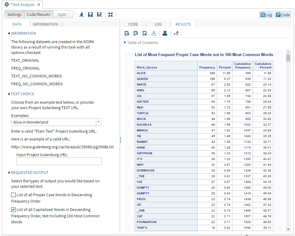 SAS Studio Custom Task Tuesday: Text Analysis - kntur85557