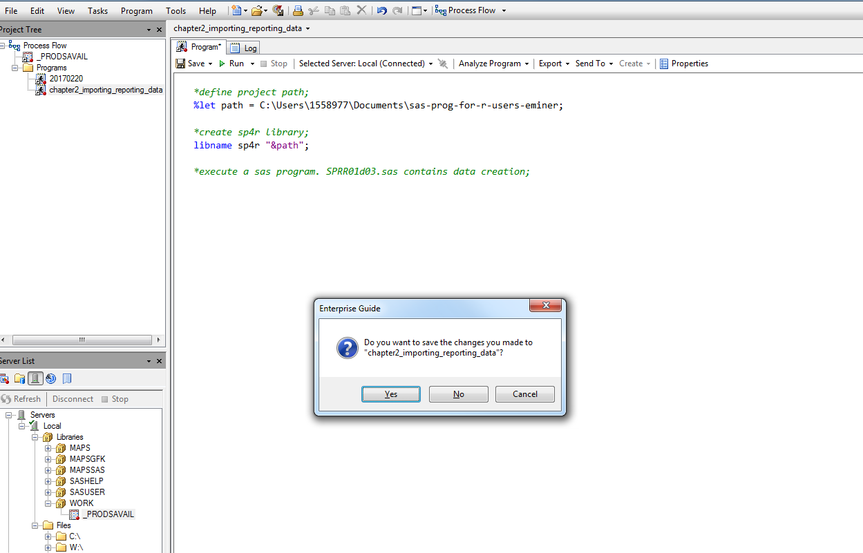 Solved: How do I disable the prompt when I save with ctrl+s on Entreprise Guid... - SAS Support ...