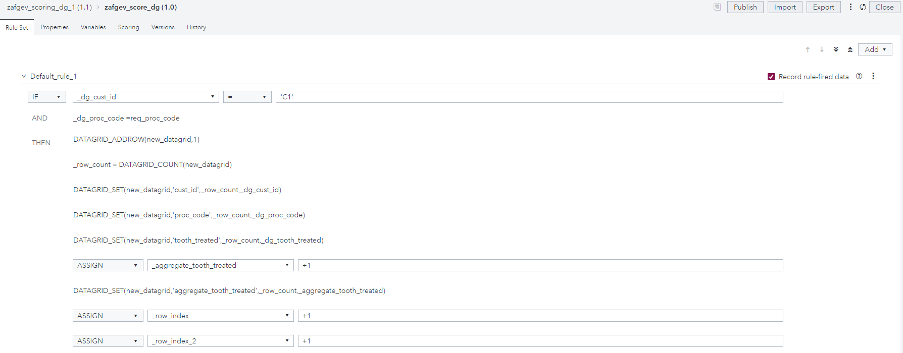 Understanding the Scoring of a Data Grid in a SAS Intelligent Decision ...