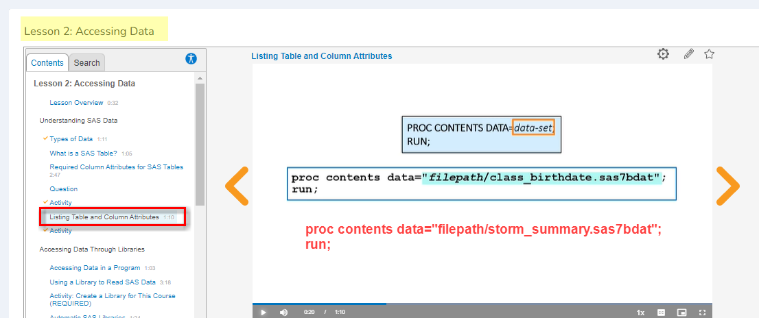 activity 2.03 of SAS Programming 1 - SAS Support Communities