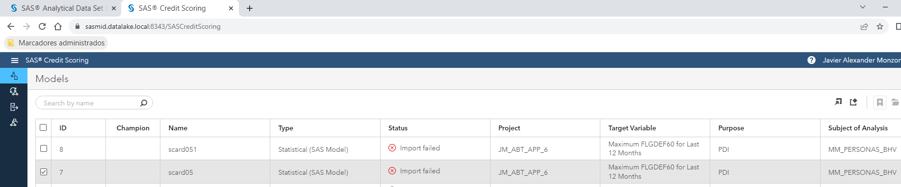 Solved: Import a model developed in Enterprise Miner to SAS Credit ...