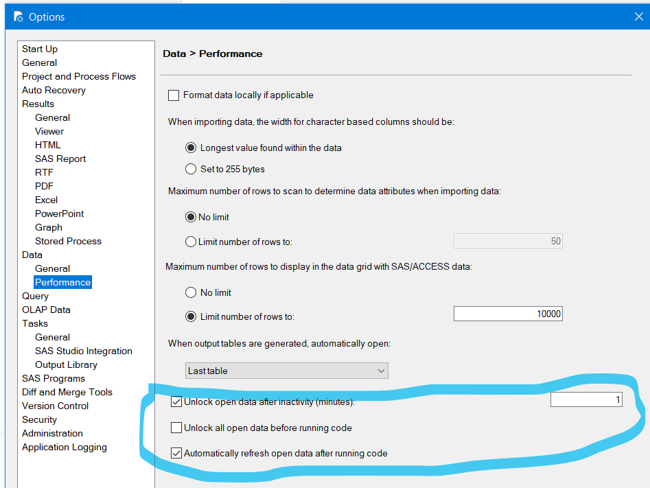 Solved: SAS EG8.3 - How does the 'unlock open data after inactivity ...