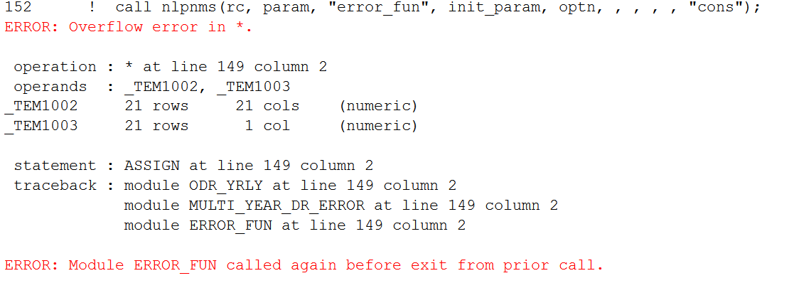 Solved: Overflow in matrix multiplication - SAS Support Communities